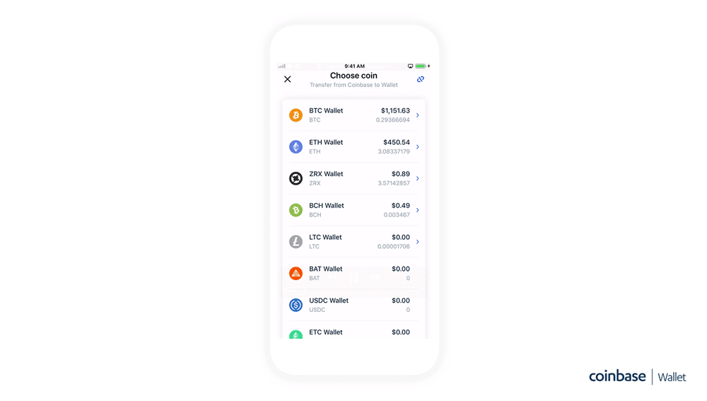 Easily transfer crypto from Coinbase.com to your Coinbase Wallet